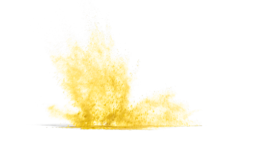 (4K) Colorful Powder Burst Yellow 9 Ground | ProductionCrate