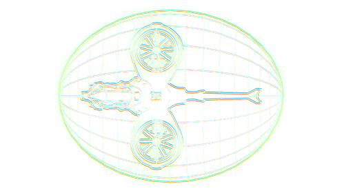 (4K) Retro Scifi Hud Element Scifi Chopper Top Shield Up | ProductionCrate
