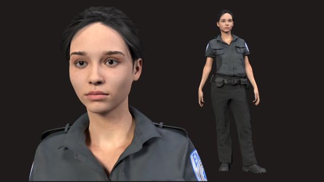 Female Emt 3D Model // RenderCrate - Free & HD Objects